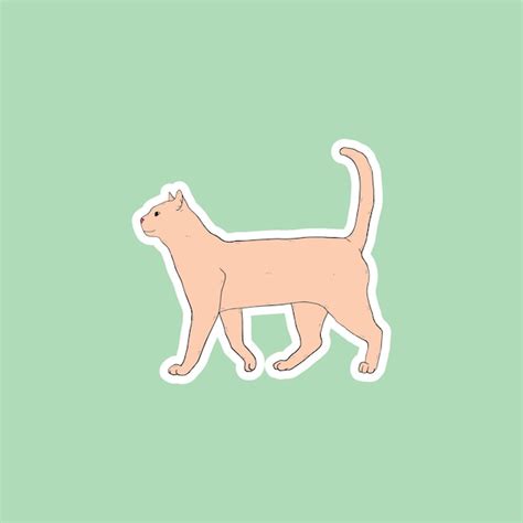 Premium Vector A Cat Is Walking