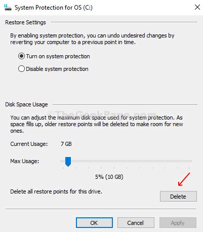 How To Delete System Restore Points In Windows