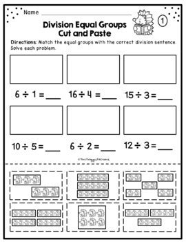 Division Equal Groups Division Worksheets By The Froggy Factory
