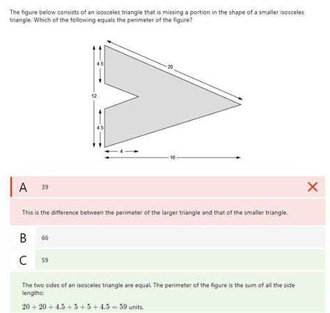 Solved The Figure Below Consists Of An Isosceles Triangle