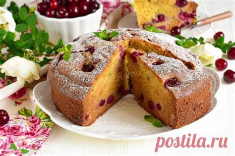 Пирог с вишней в духовке простой рецепт с фото пошагово и видео 1000 Menu Выпечка сладкие