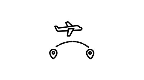 Plane Flying Animation Line Icon In Animated World Trip Revelation 39073523 Stock Video At Vecteezy