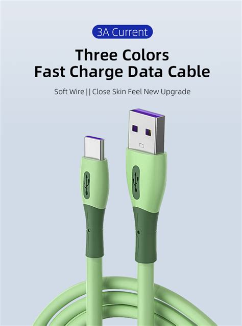 Cabo Cabos Usb To Type C Kabel Data M Fast Charging Charge Cable Cargador Para Celular Phone