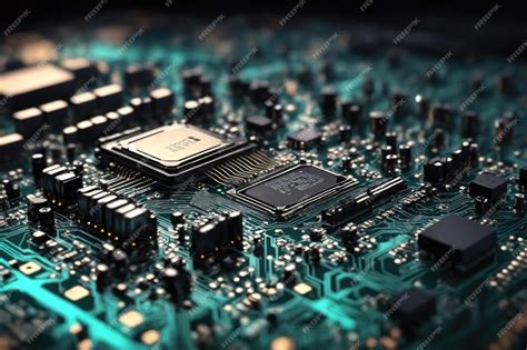Premium Ai Image Circuit Board Cpu Processor Microchip Starting