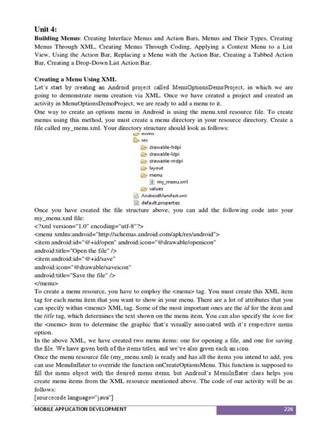 Mad Unit 4 Pdf Android Operating System Menu Computing