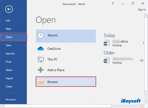 Open File With MS Word Text Recovery Converter Mac Windows