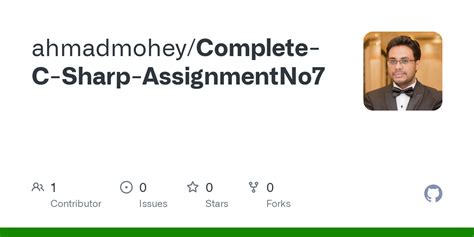 GitHub Ahmadmohey Complete C Sharp AssignmentNo