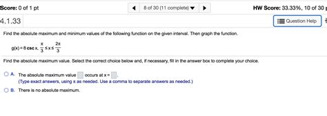 Solved Score 0 Of 1 Pt 8 Of 30 11 Complete Hw Score