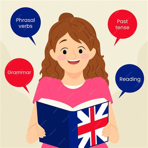 free vector hand drawn english book illustration