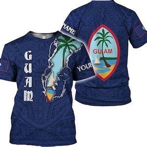 Custom Guam Flag T Shirt Pride Guahan Shirtcustomized Name Guam Flag