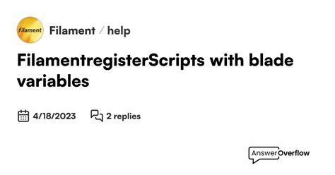 Filamentregisterscripts With Blade Variables Filament