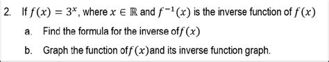 Problem Determine The Inverse Function And Its Graph Figure Download Scientific Diagram