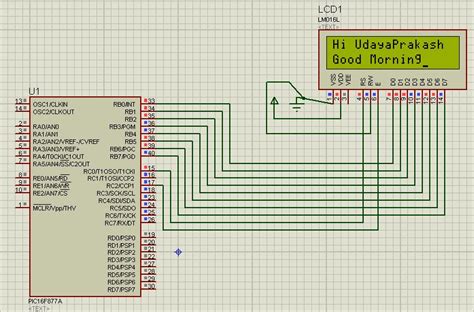 pic16f877a 8 bit mode interfacing lcd display using mplab and pickit3