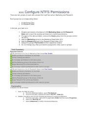 Security Pro Lab Pdf Configure NTFS Permissions There Are Two Groups Of Users Who