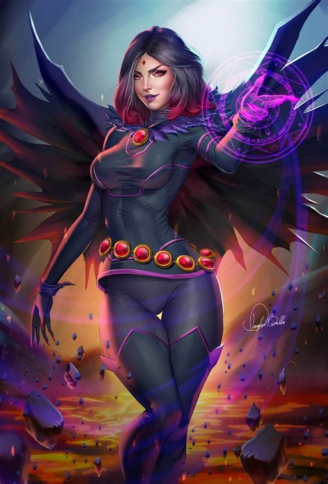 Artstation Raven Douglas Bicalho Dc Comics Art Comic Art Dc