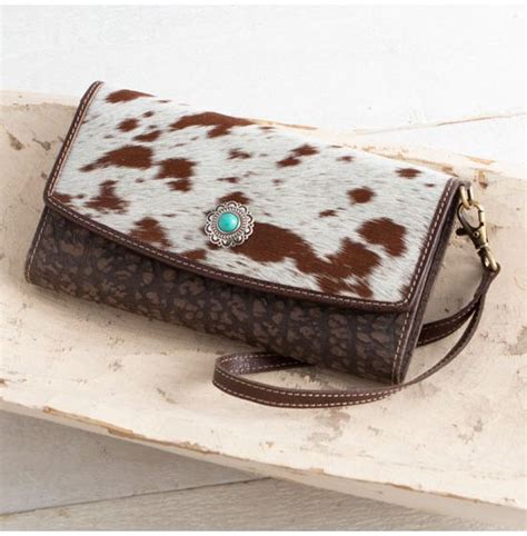 coppice hair on hide wallet cowgirl delight