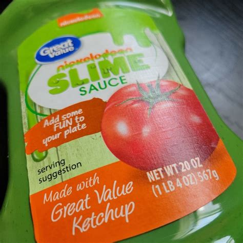 Nickelodeon Slime Sauce Green Ketchup Great Value Limited Edition For
