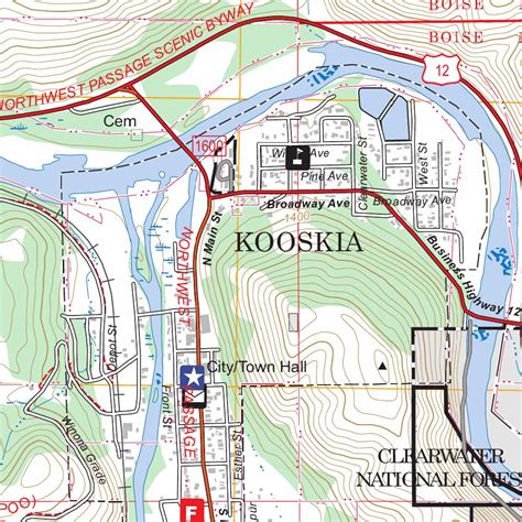 Kooskia Id Fstopo Map By Us Forest Service Topo Avenza Maps