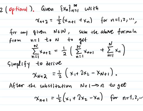 solved 2 optional given {xn}n 1∞ with xn 2 21 xn 1 xn