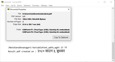 c devnagari font integration in pdf stack overflow