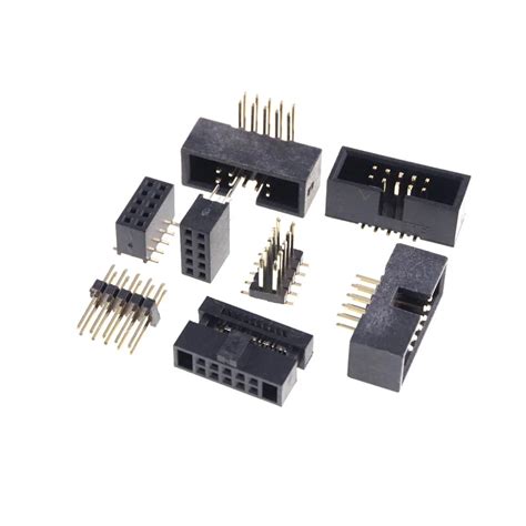 2x5 Pin 10 Positions 127mm Idc Box Header Shrouded Male Female Pcb