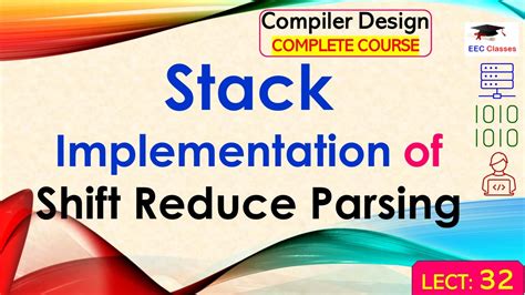 L32 Stack Implementation Of Shift Reduce Parsing Compiler Designcd