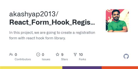 GitHub Akashyap React Form Hook Registration Form In This Project We Are Going To Create