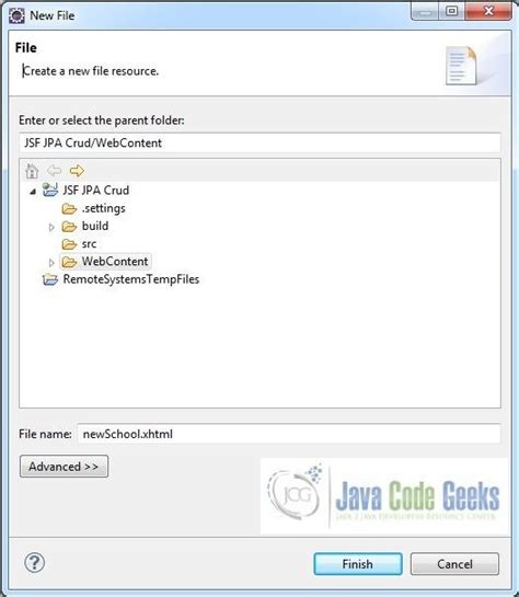 JSF JPA CRUD Tutorial Java Code Geeks