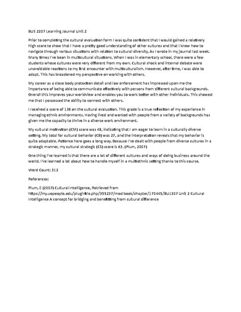 Bus 2207 Learning Journal Unit 2 Bus 2207 Learning Journal Unit 2 Prior To Completing The