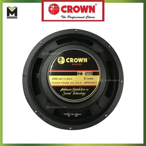 Crown Hw 1220 12 Inch 200 Watts Woofer Speaker Lazada Ph