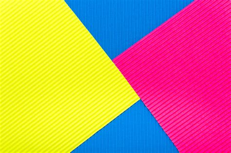 파란색과 노란색 분홍색 종이 질감 배경 골 트렌드 색상 기하학적 종이 배경입니다 부드러운 종이 배경의 화려한 0명에 대한 스톡 사진 및 기타 이미지 Istock