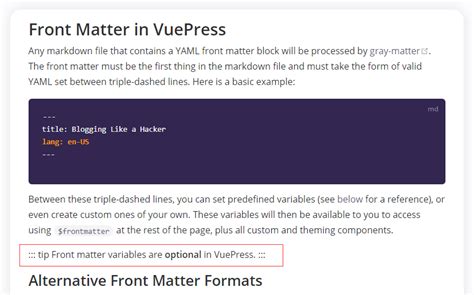 The Custom Container Feature Fails In The Demo · Issue 2 · Z3byvuepress Theme Modern Blog · Github