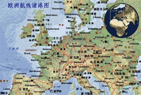 欧洲航线港口图 福步外贸百科外贸百科全书