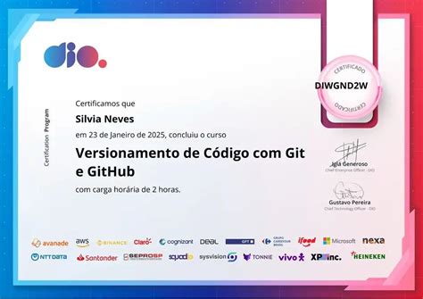 Versionamento De Código Com Git E Github Silvia Neves