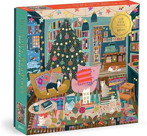 Galison Seasons Reading 500 Piece Foil Jigsaw Puzzle