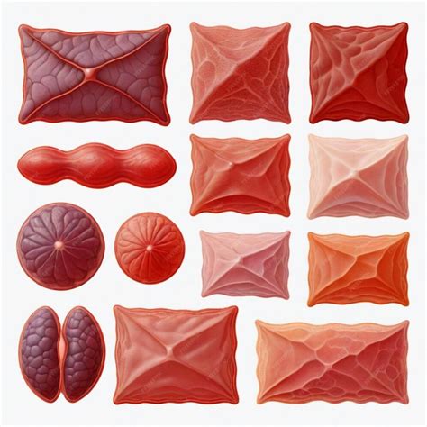 A Collection Of Different Types Of Objects Including A Red And Brown
