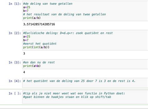Delen In Python Wiskunde Is Leuk