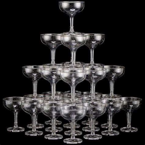 Zopeal Champagne Glasses 5 Oz Unbreakable Plastic Martini Glasses