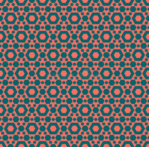 Vector Geometric Seamless Pattern Simple Colorful Perforated Hexagons