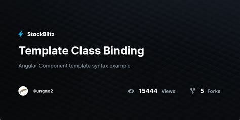 Template Class Binding Stackblitz