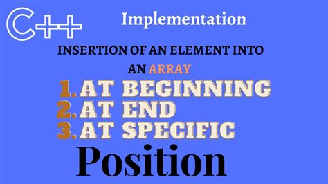 Insertion Of An Element Into An Array In C Implementation Skill