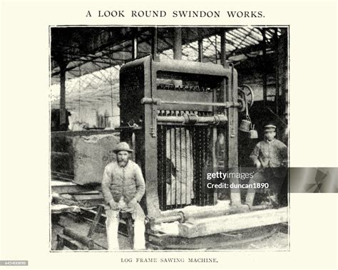 Log Frame Sawing Machine High Res Vector Graphic Getty Images