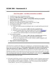 ECON306 HW4 1 Doc ECON 306 Homework 4 Don T Lose Points Read These Instructions Carefully