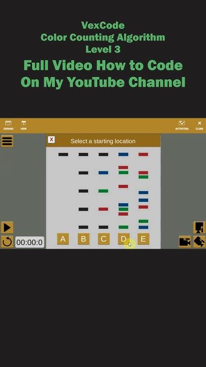 Color Counting Algorithm Level 3 Vexcode Vr Programmer Programming