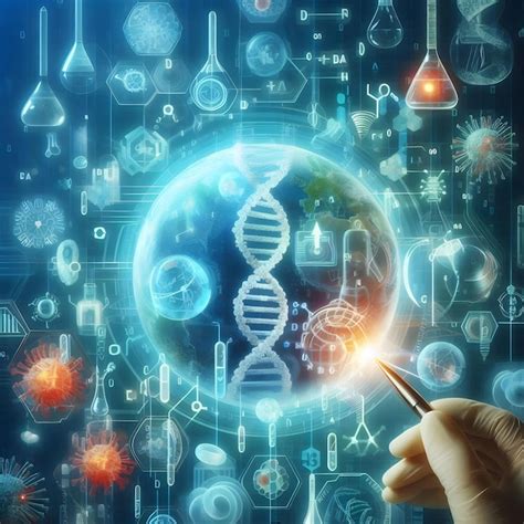 Biotechnology Bioinformatics Concept Of Dna And Protein Letter Background Dna And Protein