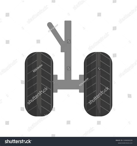 Aircraft Landing Gear Front View Isolated Stock Vector Royalty Free 2246008109 Shutterstock