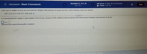 Solved Homework Week 5 Homework Question 5 10115 Part