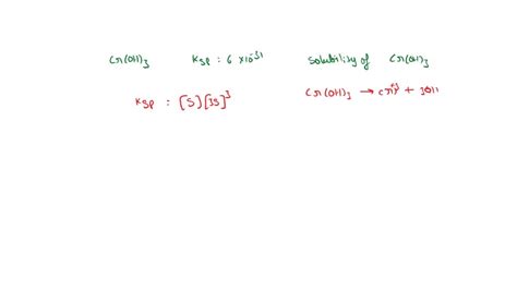 Solved The Ksp For Cr Oh 3 6 3 10 31 Calculate The Solubility Of Chromium Iii Hydroxide