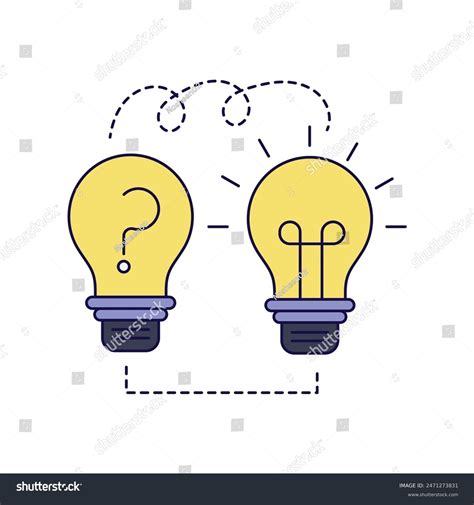Problem Solution Illustration White Background Vector Stock Vector