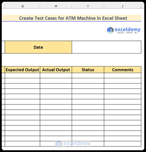 How To Create Test Cases For An ATM Machine In Excel 3 Steps